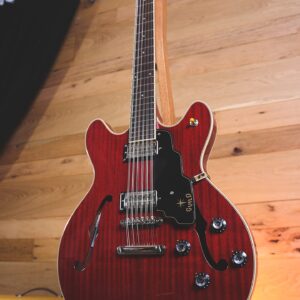 Guild Guitars Starfire I-12 Double Cutaway 12-String Semi-Hollow Body Electric Guitar, Cherry Red - Modern Thin “U“ Neck Profile for Fast, Smooth Playing, HB-2 Humbuckers with Push/Pull Coil Split