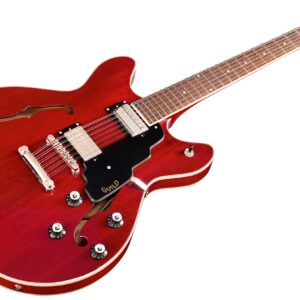 Guild Guitars Starfire I-12 Double Cutaway 12-String Semi-Hollow Body Electric Guitar, Cherry Red - Modern Thin “U“ Neck Profile for Fast, Smooth Playing, HB-2 Humbuckers with Push/Pull Coil Split