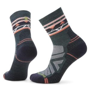 smartwool women's hike light cushion merino wool zig zag valley mid crew socks