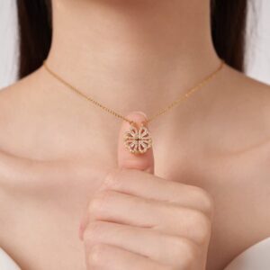 Love & Crafted 4 Leaf Lucky Clover Necklace with 18k Gold Plating - Simple Cute Clover Necklaces for Women - Trendy Necklace for Girlfriend Gift