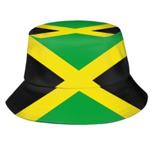 liphontcta rjtxksby jamaica flag bucket hat, unisex jamerican flag bucket hat outdoor beach summer fisherman cap for women men