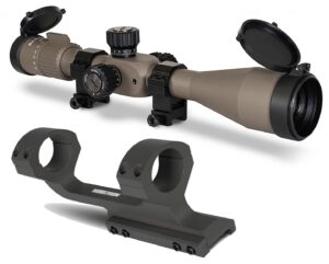 monstrum g3 5-25x50 ffp rifle scope | flat dark earth | monstrum extended length offset scope mount | 20 moa | bundle