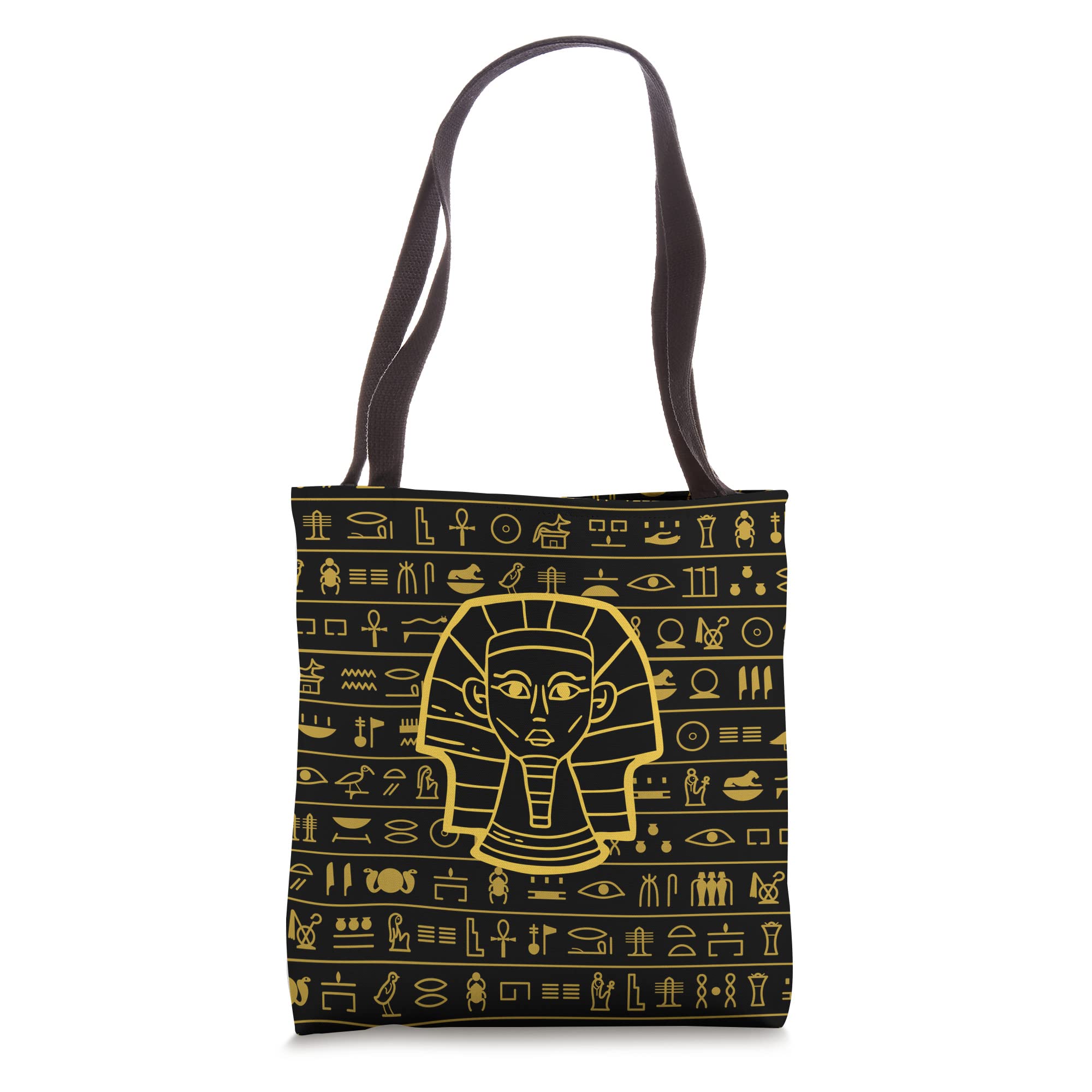 Ancient Egyptian Hieroglyphs Symbols Pharao Scarab Ankh Eye Tote Bag