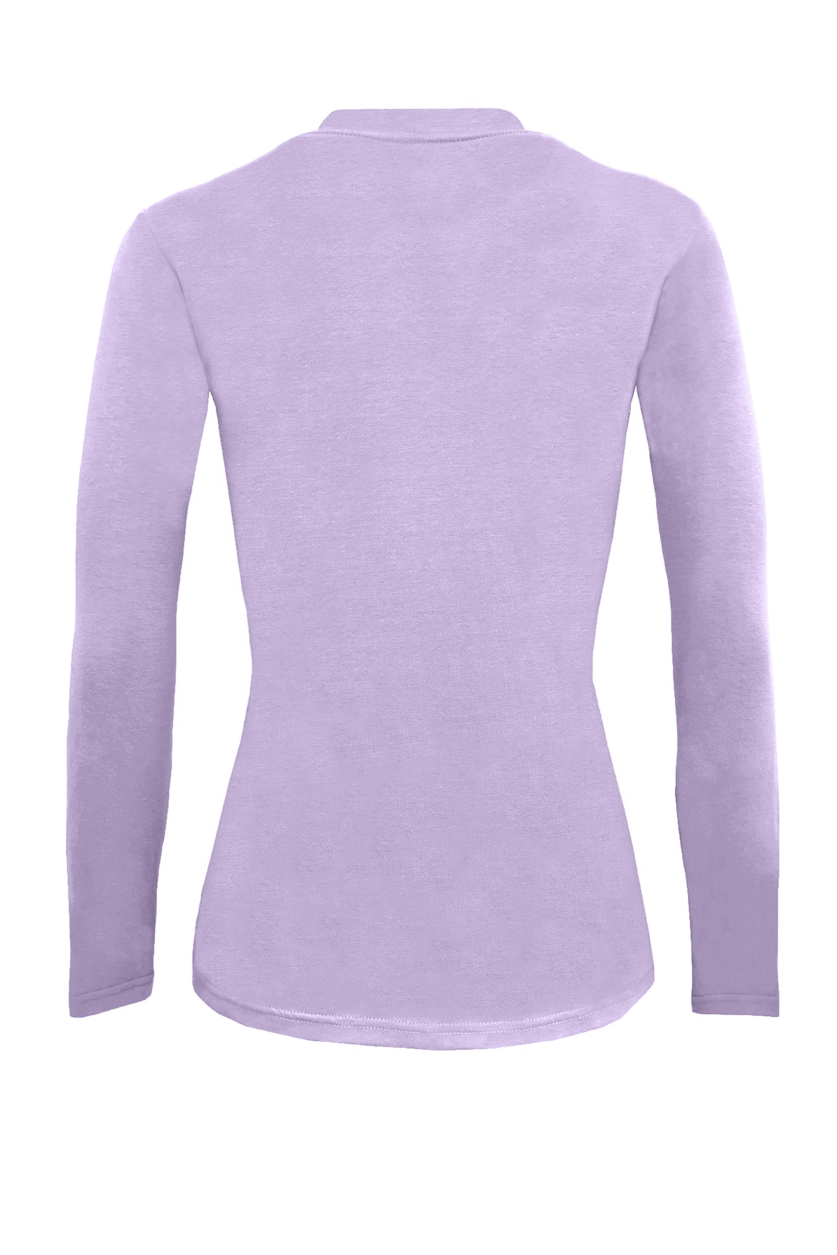 Cotton Essentials Women's Under Scrub Tee Crew Neck Long Sleeve T-Shirt (Lavender, Large)