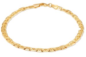 barzel 18k gold plated pave mariner anklet for women - made in brazil