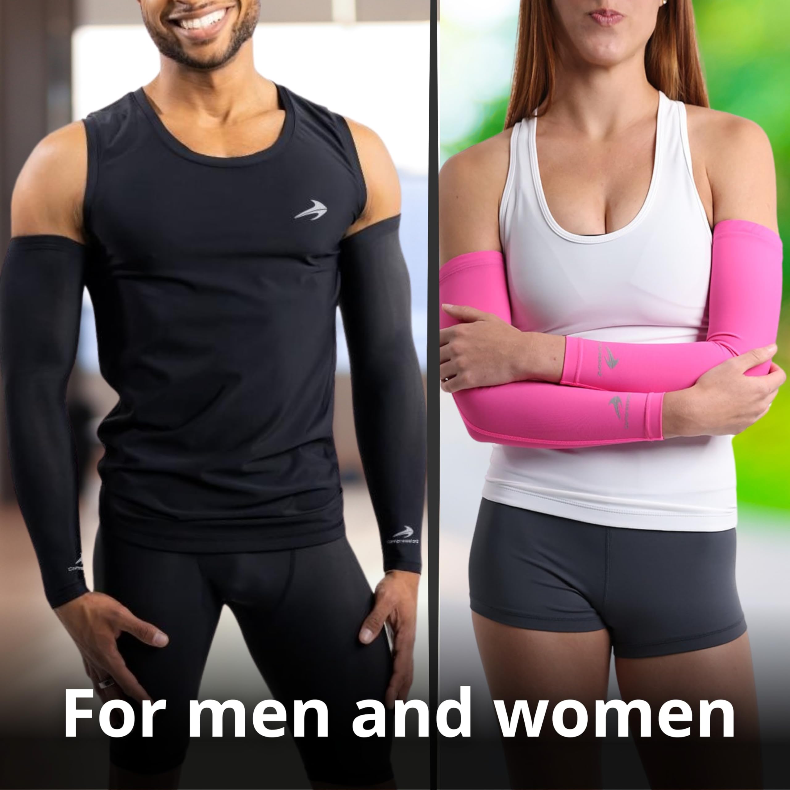 Compression Arm Sleeves for Men & Women - UV Protection Sleeves to Cover Arms