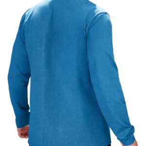 MAGCOMSEN 1/4 Zip Golf Pullover for Men Running Workout Pullover Lightweight Hiking Shirts Fleece Pullover Sea Blue,S