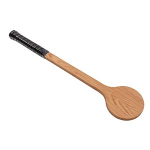 wooden tennis spoon sticking practice tennis racket accurately tennis pointer improve sweet spot trainer with storage bag for sports swing practice training aid(60cm)