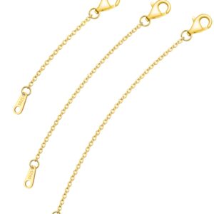 925 Sterling Silver Necklace Extender Gold Necklace Extender Gold Chain Extenders for Necklaces 2", 3", 4" Inches