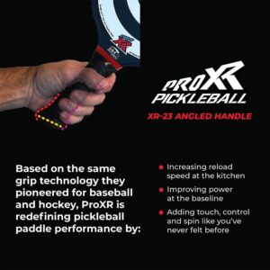 ProXR Pickleball “The Wall” Pickleball Paddle, 14mm Poly Honeycomb Thick Core, 3K Carbon Fiber/Graphite Weave with Grit Finish for Control and Spin, Maximum Hitting Area, Performance-Tac Cushion Grip