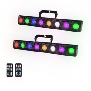 wall washer light,2 pc rgb color party lights, dj 4 in1 sound activated stage lights - for indoor outdoor yards churches birthday light shows clubs bars