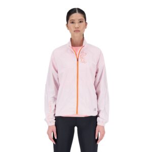 new balance women's impact run packable jacket, stone pink, x-small