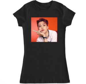 ftd apparel ladies jimin fitted t shirt (see size chart) - medium black