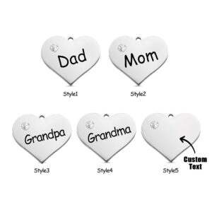 AILIN Custom Wedding Bouquet Charms Personalized Memorial Dad Grandma Engraved Photo Charms For Bridal