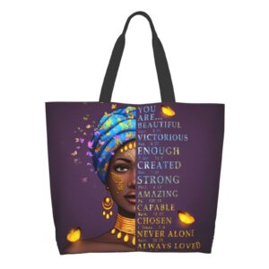 iagm black women tote african american tote bags for women afro black art shoulder bag black girl satchel handbags waterproof