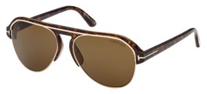 tom ford marshall ft 0929 dark havana/roviex 58/16/145 unisex sunglasses