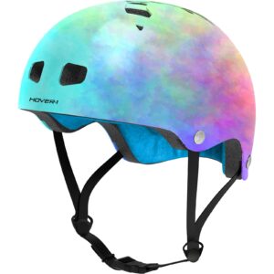 hover-1 sport helmet | hardshell helmet with lightweight design, inner soft padding for comfort, removable and washable liner, medium, tie-dye