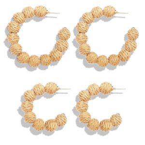 rattan earrings for women rattan hoop earrings handmade woven straw wicker earrings bohemian statement summer beach jewelry