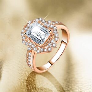 fashion women's zirconia bling diamond engagement wedding ring gift for your lover, gifts for women/mom