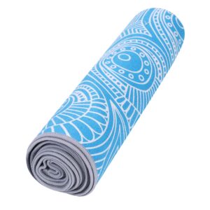 Non Slip Yoga Mat for Women Men Printed Yoga Mat Long Sports Mat Fitness Mat Gym Mat Portable Picnic Mat Eco Friendly Yoga Mats with Floral Pattern 70.8x25.6in Light Purple