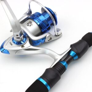 QTBH Fishing Rod Portable Fishing Pole ，Fishing Rod 65cm 75g Superhard Carbon Rod and Spinning Reel Set Winter Travel Fishing Tools Fishing Pole and Reel Fishing Rod Kit