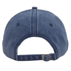 YEANIY Vintage Washed Cotton Navy Blue Baseball Caps Adjustable Unstructured Soft Blank Casual Dad Ball Hats for Men Women