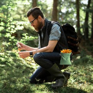 Foxyoo Mushroom Foraging Kit – Includes Foraging Bag, Mushroom Knife with Brush for Mushroom Hunting, Collecting