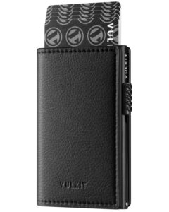 vulkit minimalist card holder wallet pop up cards rfid protection holds up to 10 cards