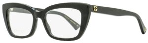 gucci petite fit eyeglasses gg0165on 001 black 51mm 165