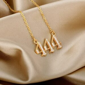 SHINYY Angel Number Necklace (444, Gold)