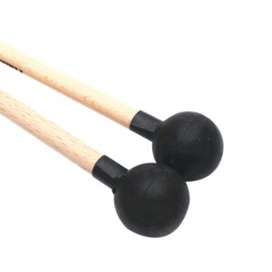 TUOREN 1 Pair Tongue Drum Mallets with Bracket Handpan Drum Sticks Rubber Mallet Percussion Instrument Accessory (Type A)