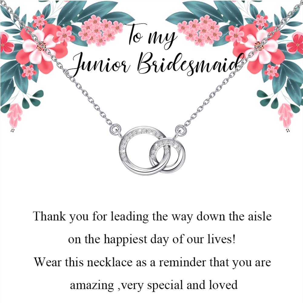 TGBJE Bridesmaid Gifts Maid Of Honor Gift To My Junior Bridesmaid Necklace Wedding Day Gift Bridal Party Gift Sister In Law Gift (Junior Bridesmaid nk)