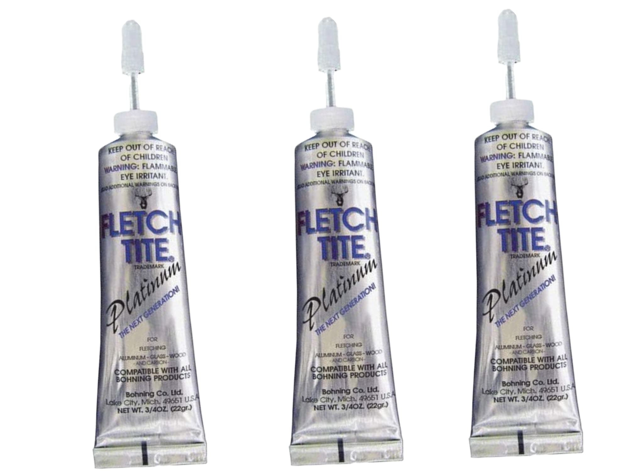 Bowhunters Supply Store Fletch-Tite Platinum Fletching Glue 3/4 Ounce Tube - 3 Pack