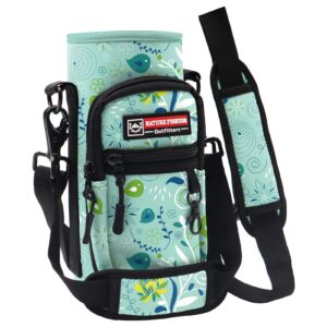 nature pioneor water bottle carrier holder sleeve with adjustable strap25 32 40 oz, insulated water bottle holder sling bag