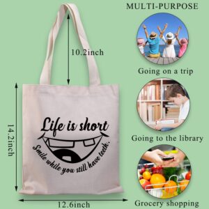 BDPWSS Dentist Gift Dentist Tote Bag For Women Dental Hygienist Gifts New Dentist Gift Bag (Smile teeth TG)