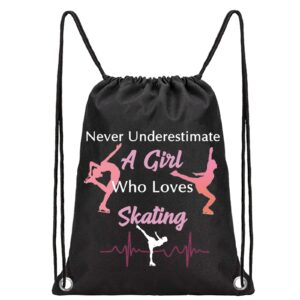 pxtidy ice skate drawstring bag ice skating gifts who loves skating competition bag figure skating gift