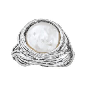 silpada 'glimmer of hope' sterling silver freshwater cultured pearl ring, size 7 size 7