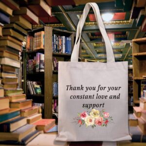 BDPWSS Aunt Of The Bride Tote Bag Wedding Gift For Aunt Thank You For Your Constant Love And Support Bag (Bride aunt TG)