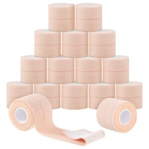 nuanchu 16 rolls elastic adhesive bandage tape self adherent cohesive flexible stretch elastic athletic tape for sports ankle knee and wrist, vet wrap for horses pets cats dogs(2 inch x 5 yard)