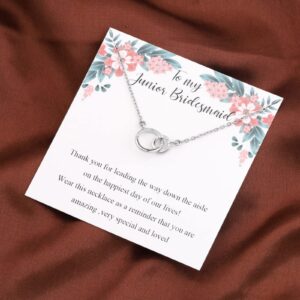 TGBJE Bridesmaid Gifts Maid Of Honor Gift To My Junior Bridesmaid Necklace Wedding Day Gift Bridal Party Gift Sister In Law Gift (Junior Bridesmaid nk)