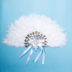 luxury feather fans for wedding spanish lace feather dance fan wedding party gift wedding decoration handmade hand fan