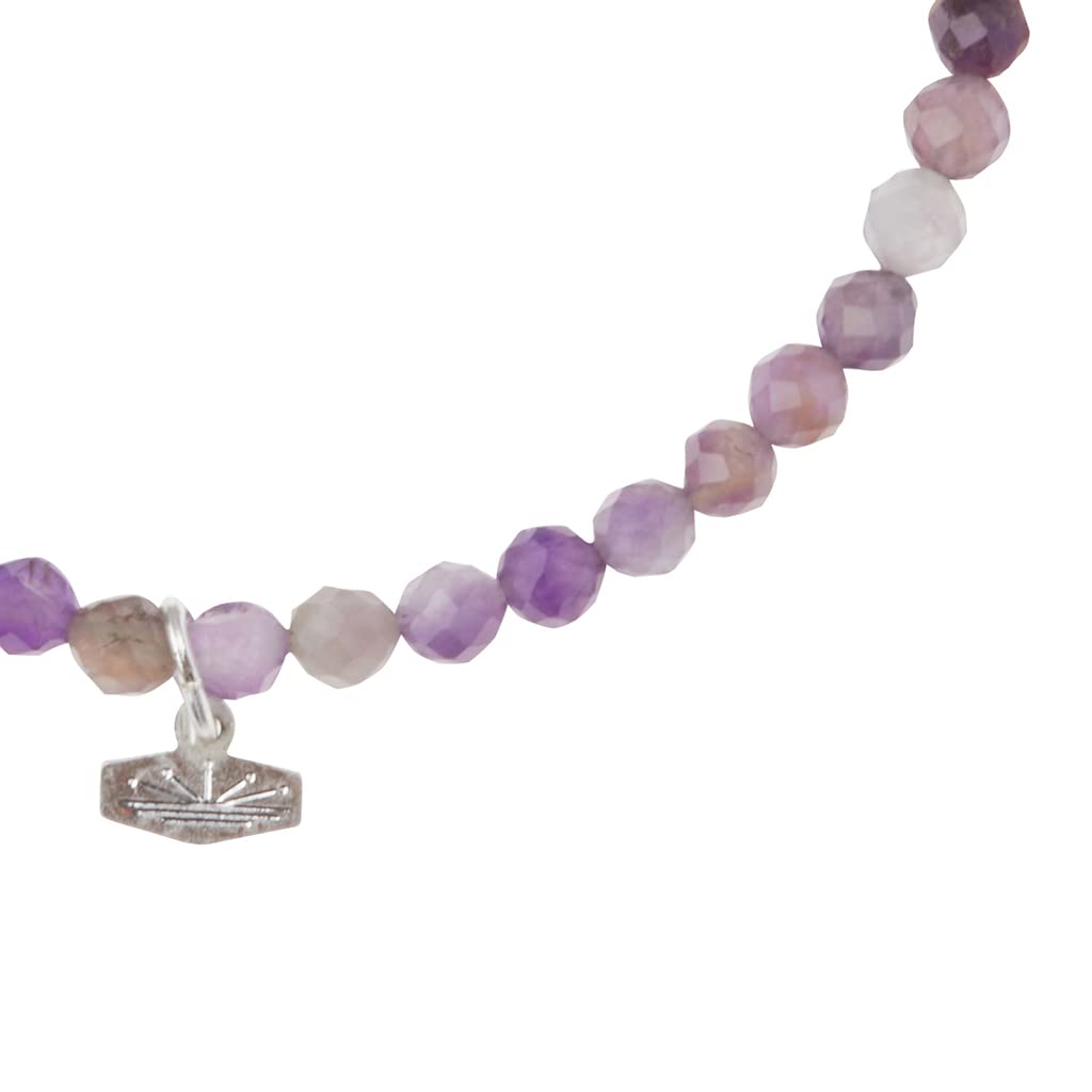 Scout Curated Wears - Mini Faceted Stone Stacking Bracelet - Amethyst/Silver