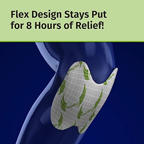 Hempvana Knee Bird Knee Relief Patch, FDA-Listed Doctor-Designed, AS-SEEN-ON-TV, Cool Numb Hemp Triple Action Technology Up to 8 Hours of Relief, Ergonomic Knee Design, Bends & Flexes When You Move