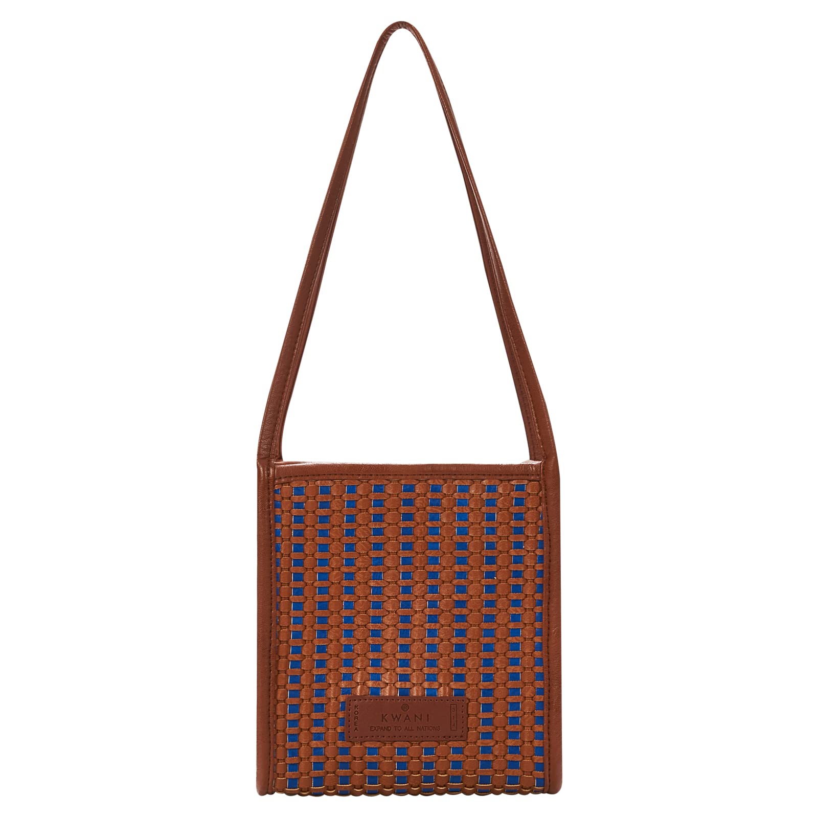 KWANI 2201 Handmade Weaving Tote Shoulder Bags for Women and Ladies (Royal Blue)