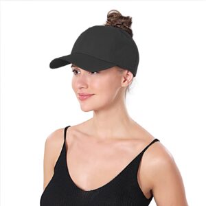 New Upgraded Women Criss Cross Hat High Ponytail Baseball Caps Adjustable High Messy Bun Ponycap Trucker Hats