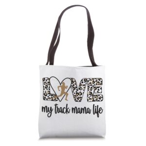 my track mama life track and field mom tote bag