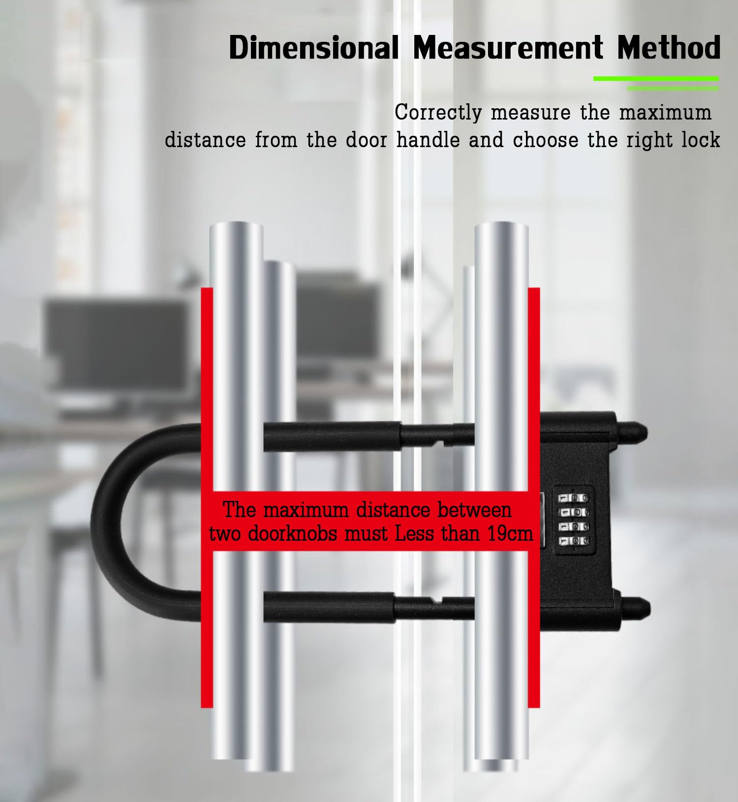 4 Digit Combination Padlock,Heavy Duty Anti Theft U-Shape Security Code Lock with Adjustable Shackle,for Bicycles, E-Bike,Mountain Bike,Road Bike,Gates,Shed, Fence [ Adjustable Range 170-190mm]