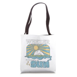 weezer - island in the sun tote bag