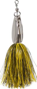 tooth shield tackle the lil chubby musky bucktail muskie pike double 6 french blades inline spinner musky lures baits tackle (solid jailbird)