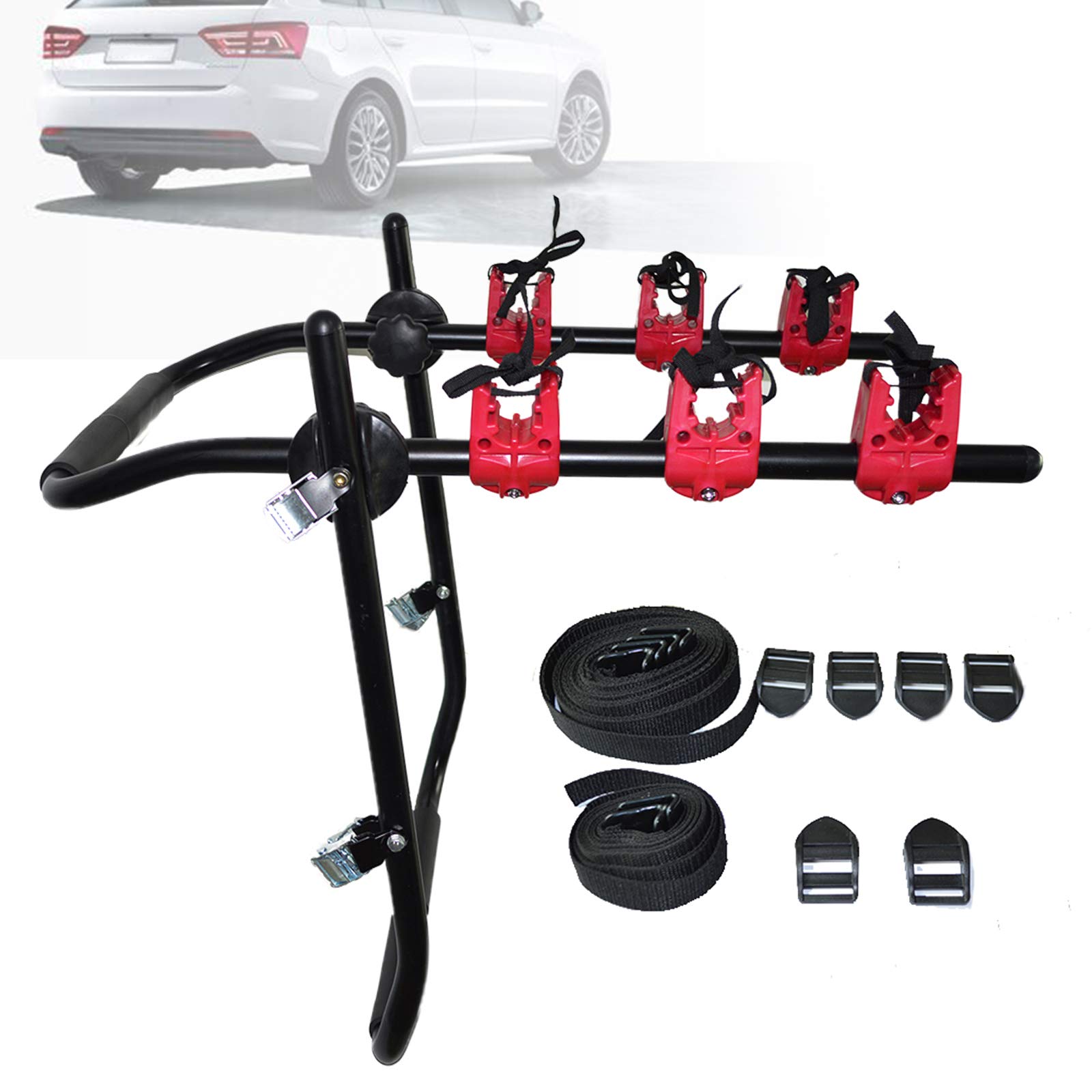 DYRABREST 44 lbs Bike Hitch Mount Rack Platform,Foldable Car Bike Carrier Rack Compatible,Suitable for Sedan Cars, Trucks, SUV and Minivans with Hitch Receiver